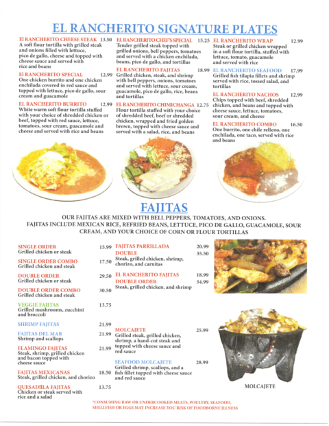 Galesburg El Rancherito - Menu | Best in the 'Burg